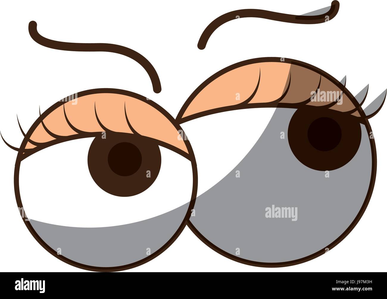 Eyes crazy collection doodle hi-res stock photography and images - Alamy