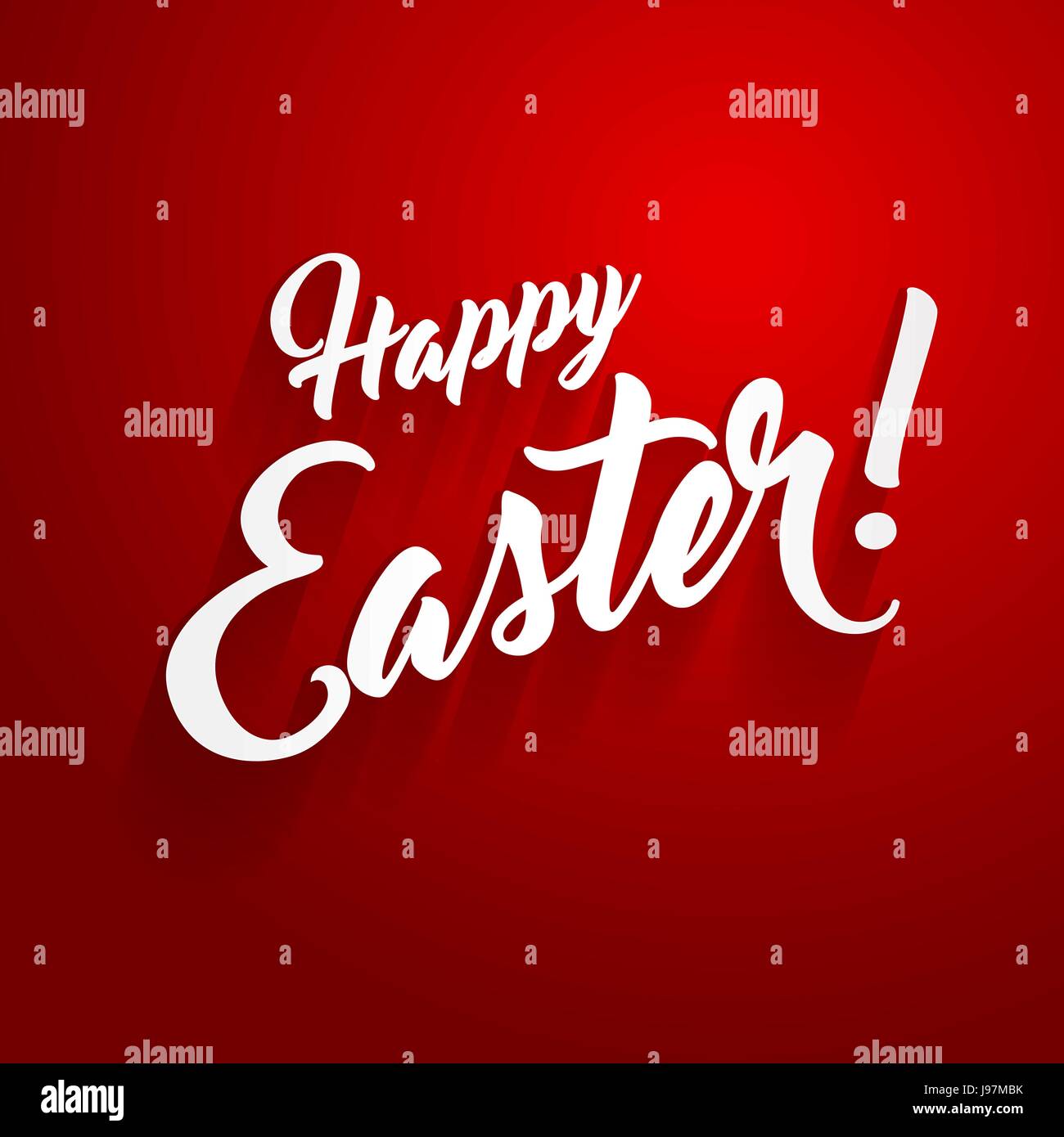 Happy Easter Day hand lettering text vector illustration Stock Vector ...