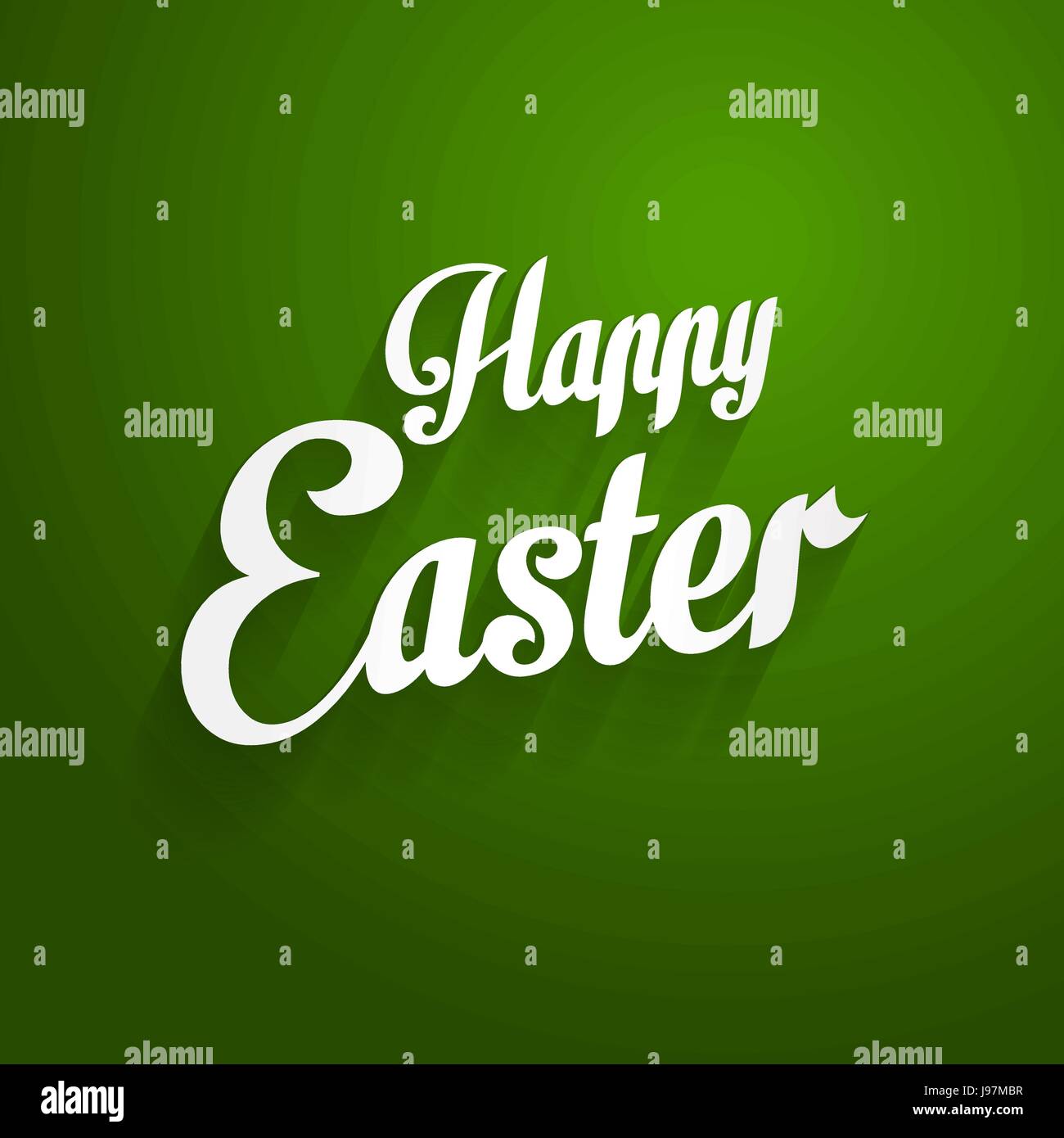 Happy Easter Day hand lettering text vector illustration Stock Vector ...