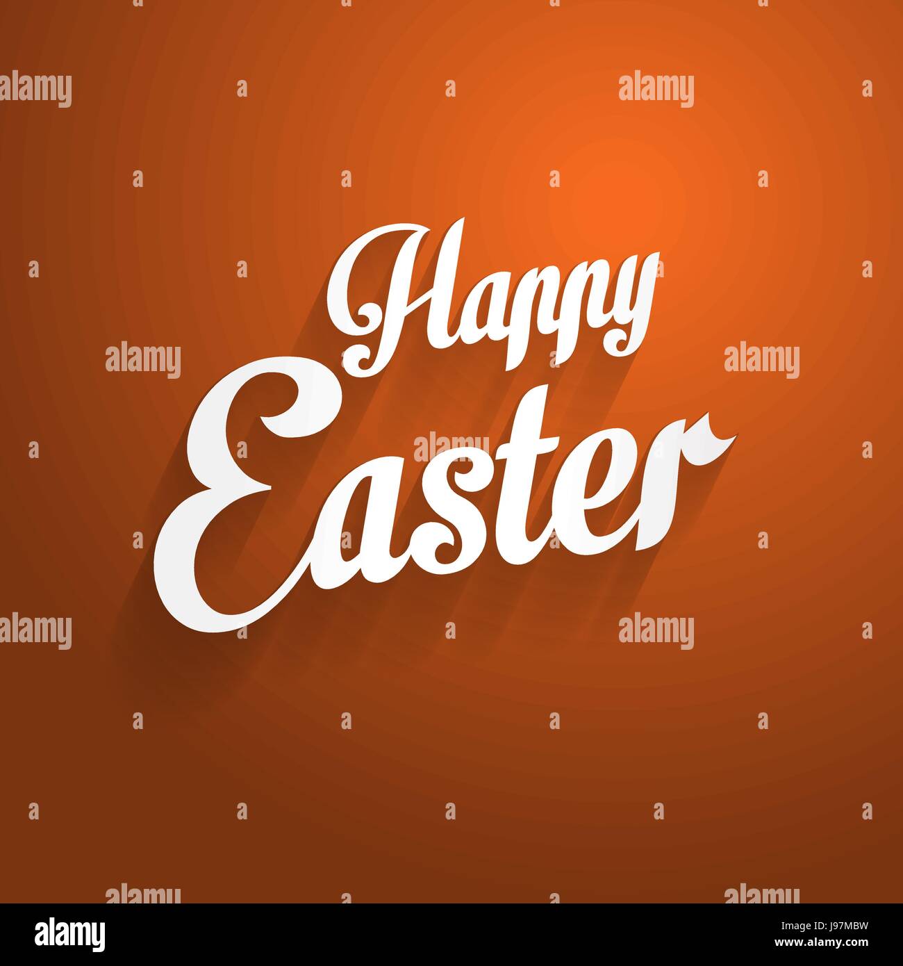 Happy Easter Day hand lettering text vector illustration Stock Vector ...