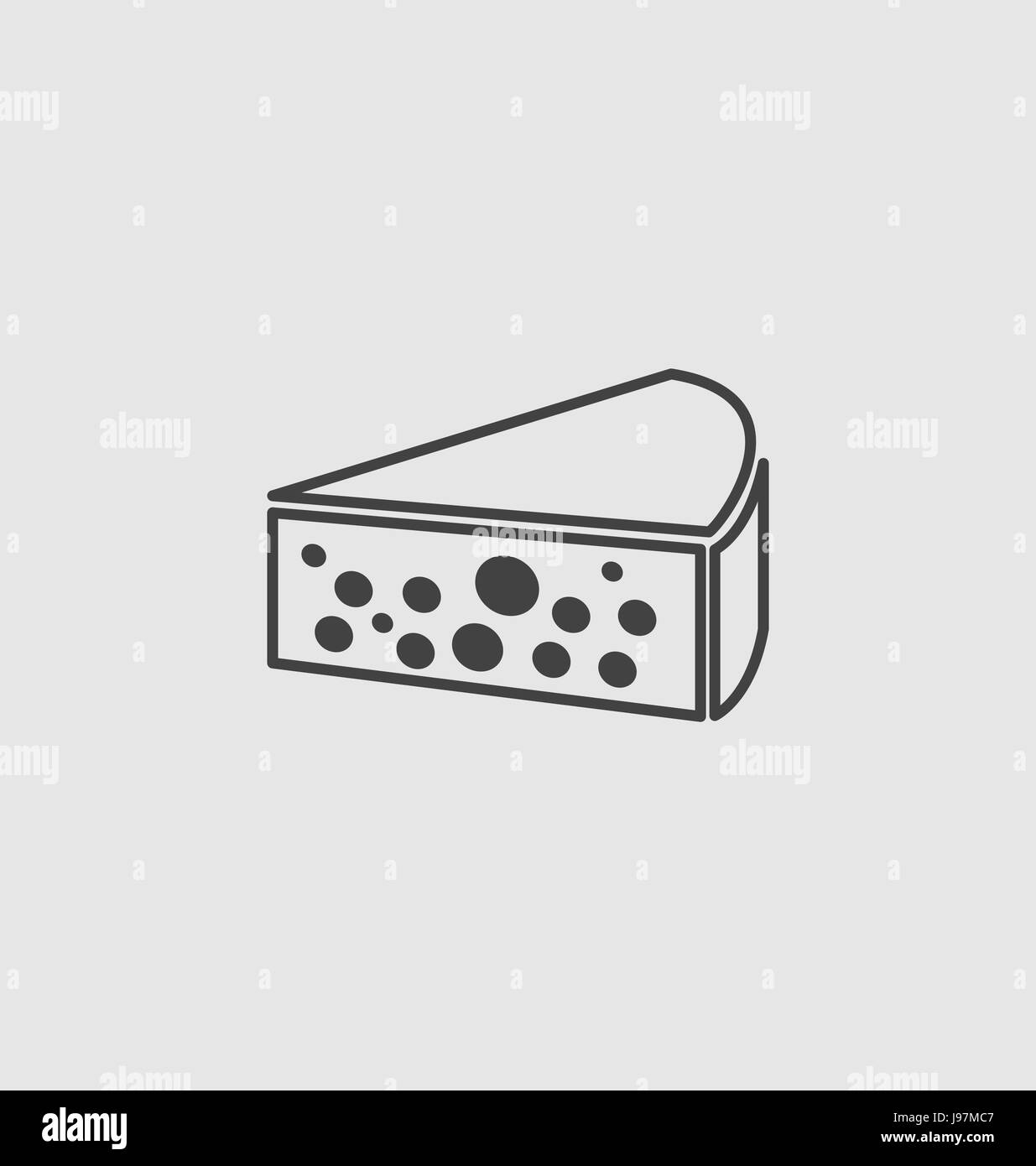 Piece of cheese vector illustration icon Stock Vector Image & Art - Alamy