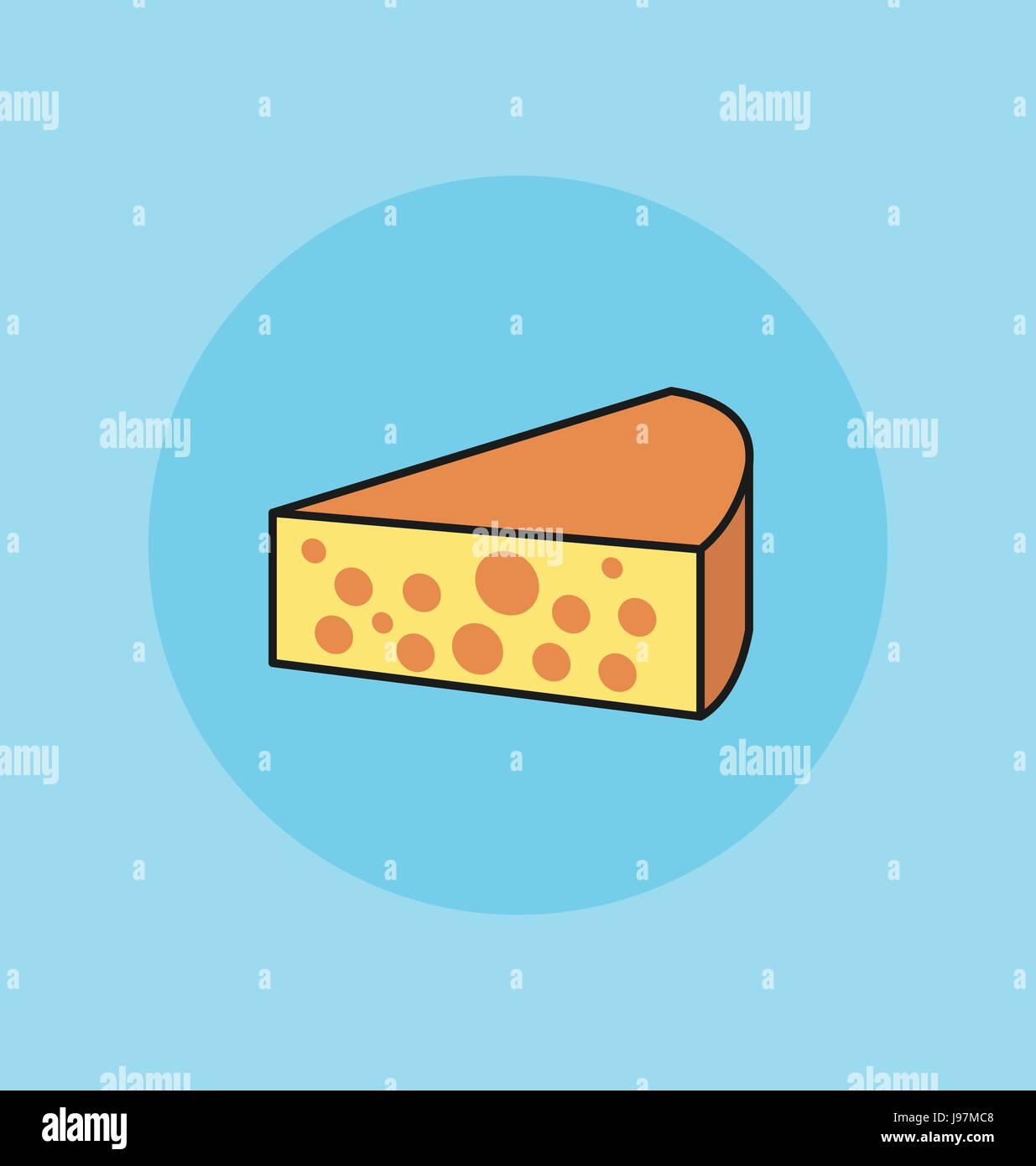 Piece of cheese vector illustration icon Stock Vector Image & Art - Alamy