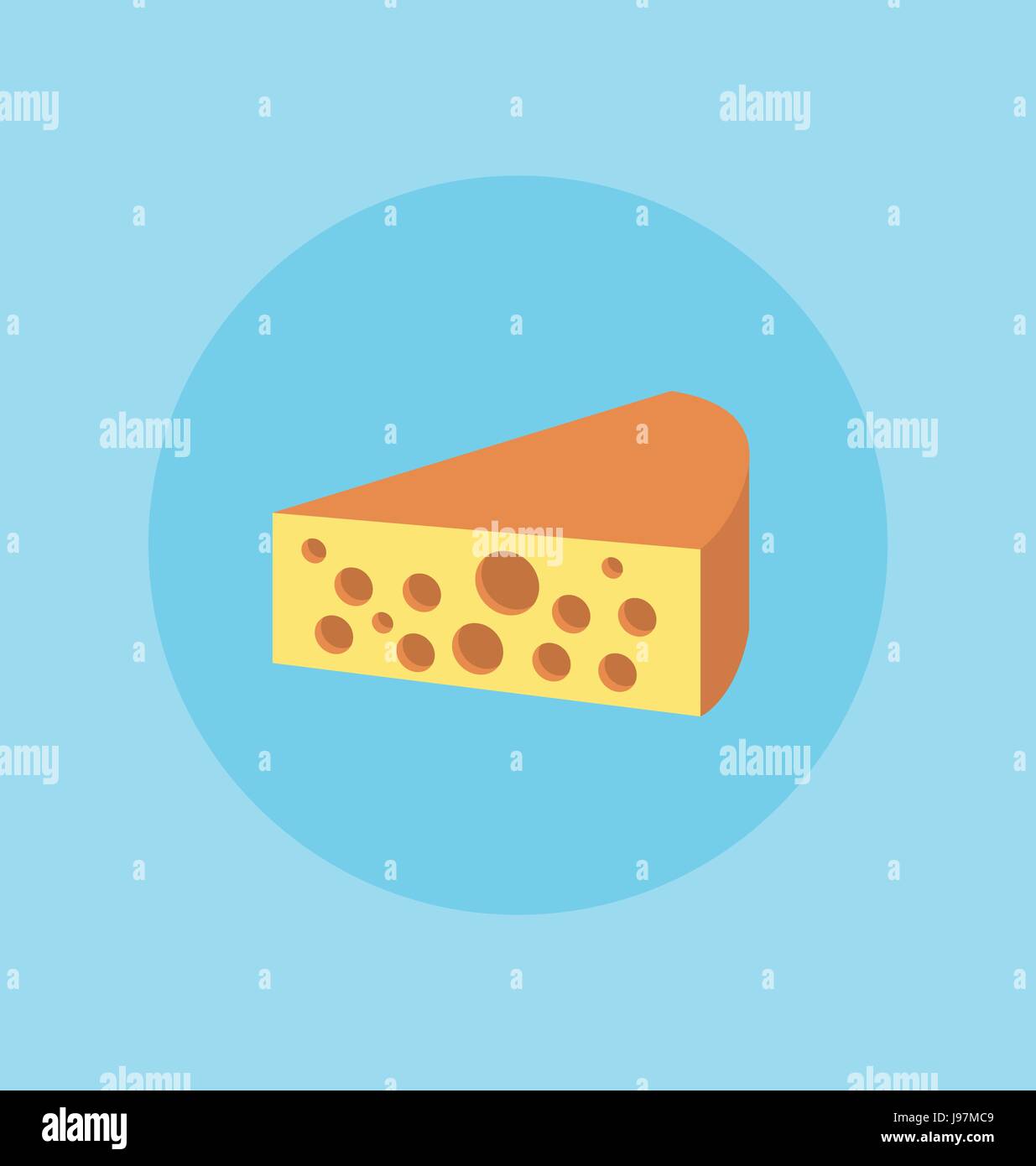 Piece of cheese vector illustration icon Stock Vector Image & Art - Alamy