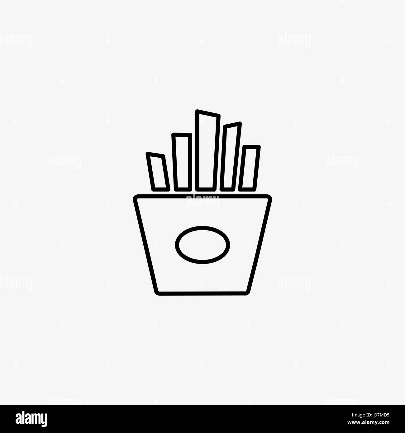 Fries flat Black and White Stock Photos & Images - Alamy