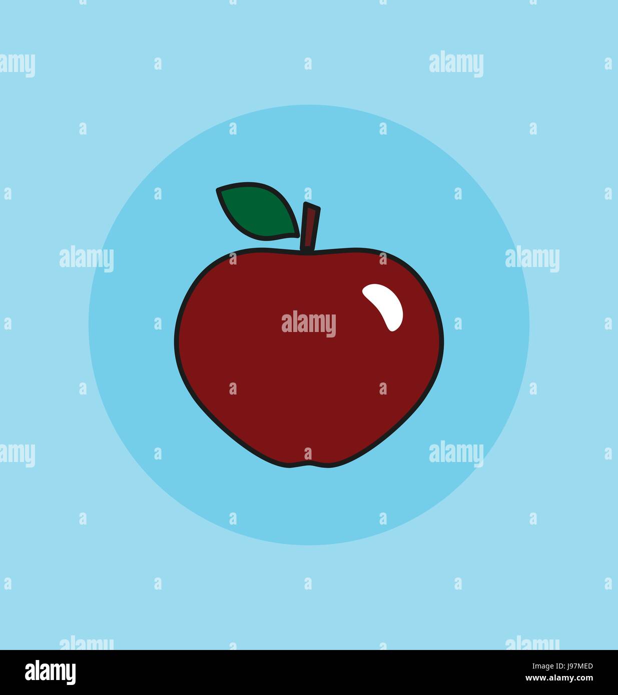 Apple vector sign illustration icon Stock Vector Image & Art - Alamy