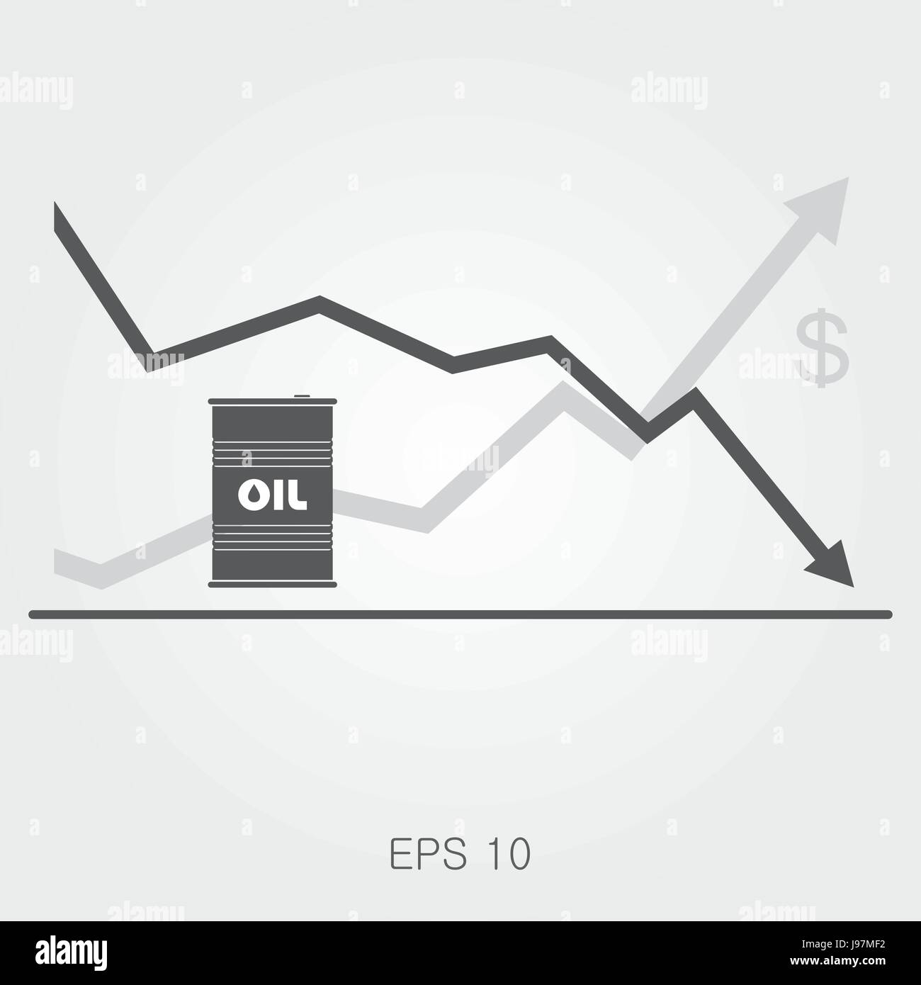 Oil prices balance simple flat vector illustration Stock Vector Image ...