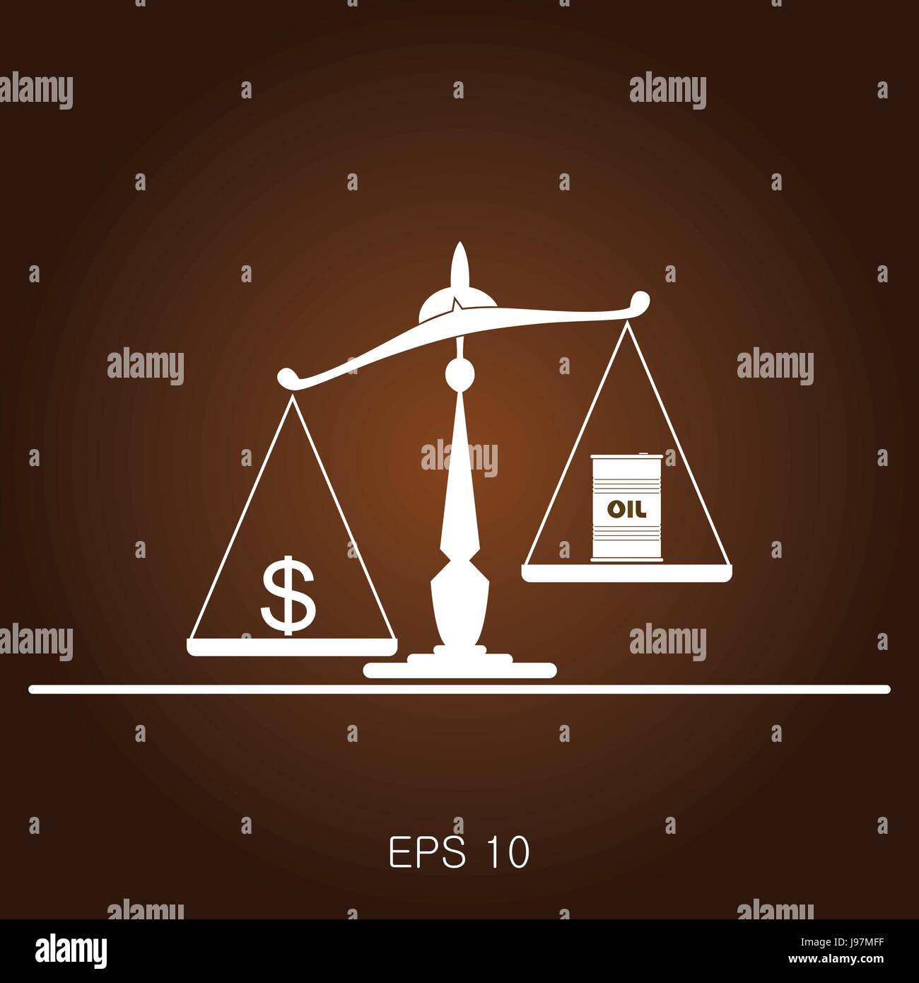 Oil prices balance simple flat vector illustration Stock Vector Image ...