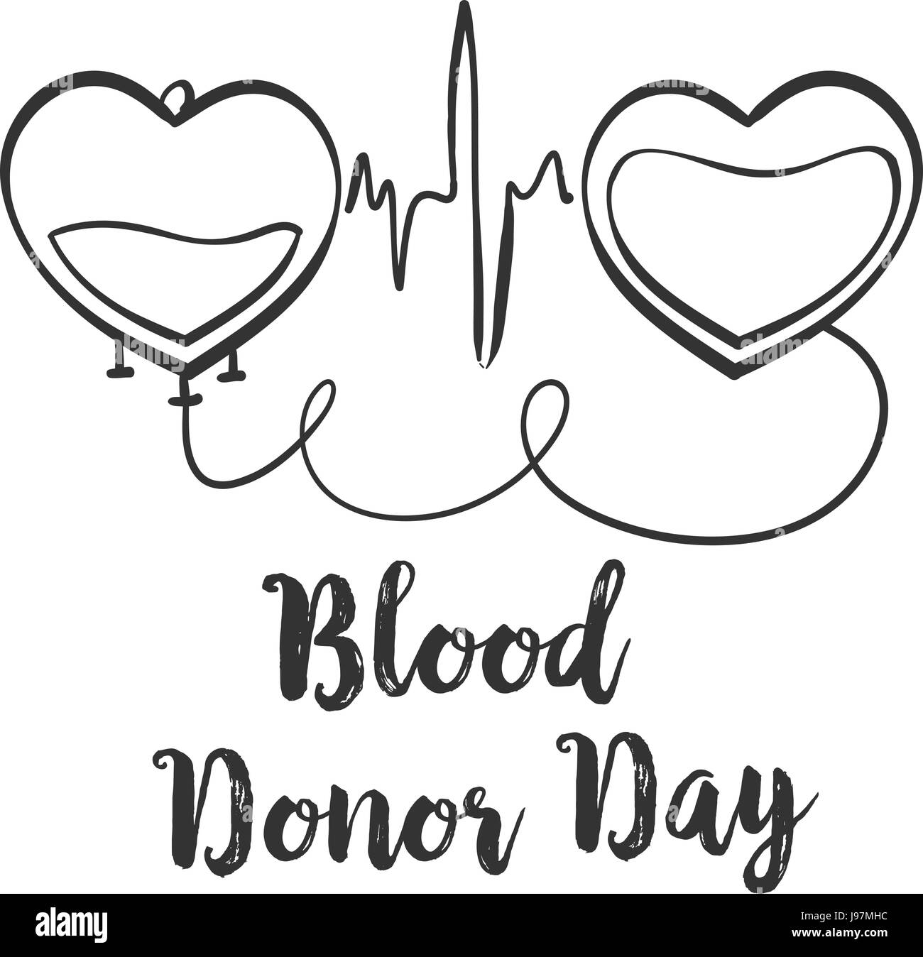 Hand draw blood donor day doodle Stock Vector Image & Art - Alamy