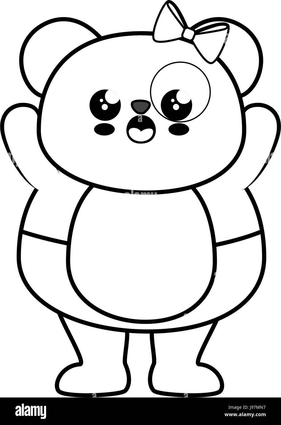 Panda kawaii cartoon Stock Vector Images - Alamy