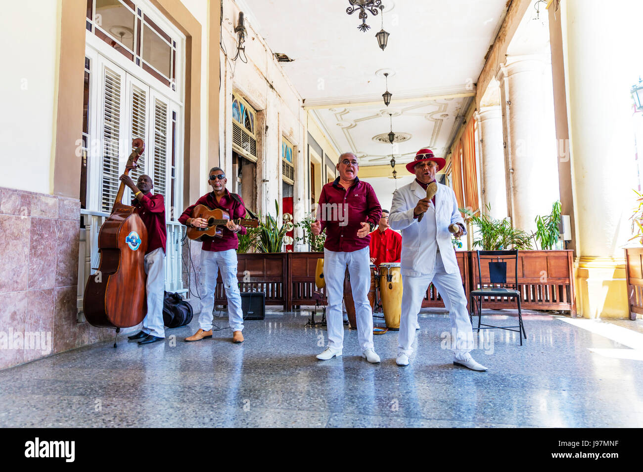 Cuban band playing Cuba Havana Centro Habana Central Park Paseo de ...