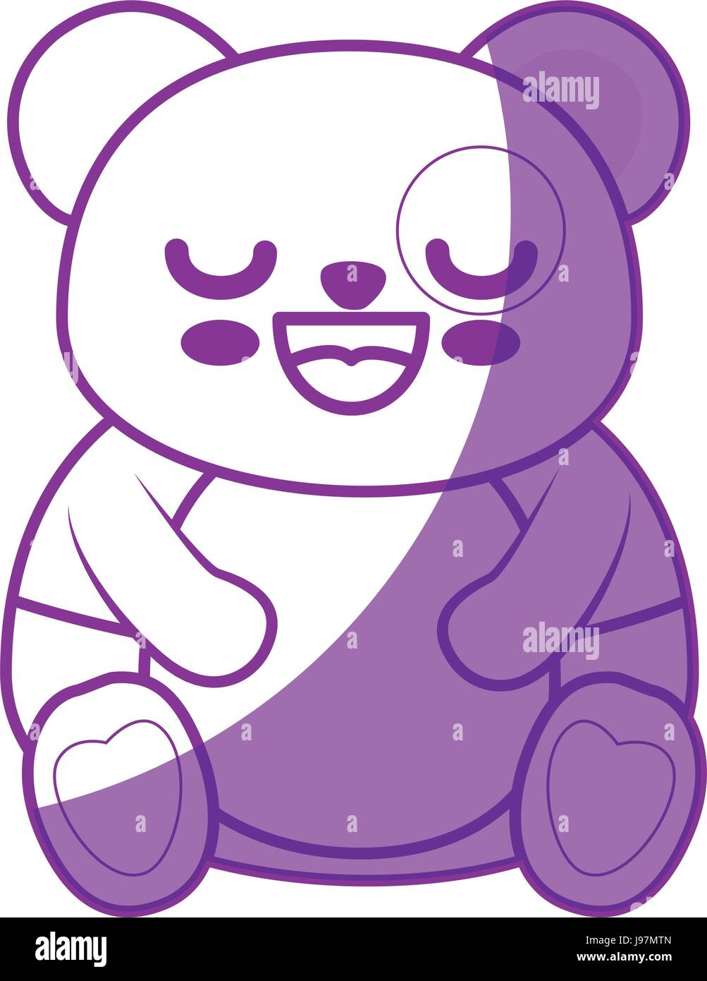 Panda kawaii cartoon Stock Vector Images - Alamy