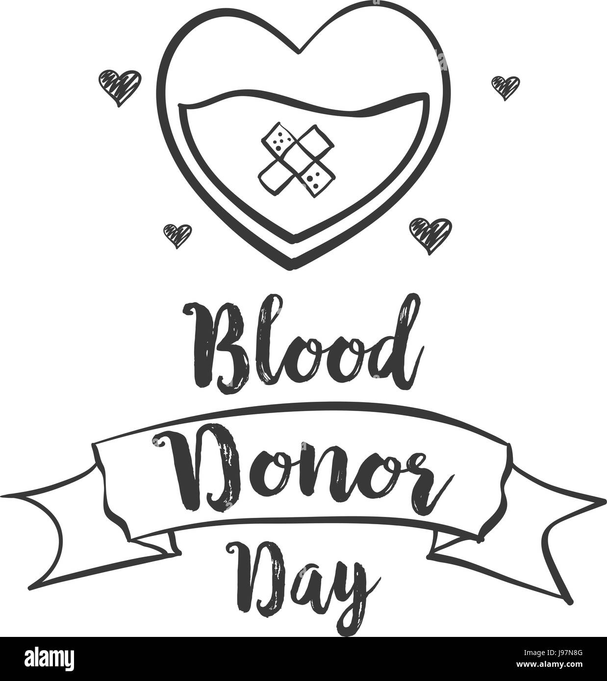 Doodle style blood donor day collection Stock Vector Image & Art - Alamy
