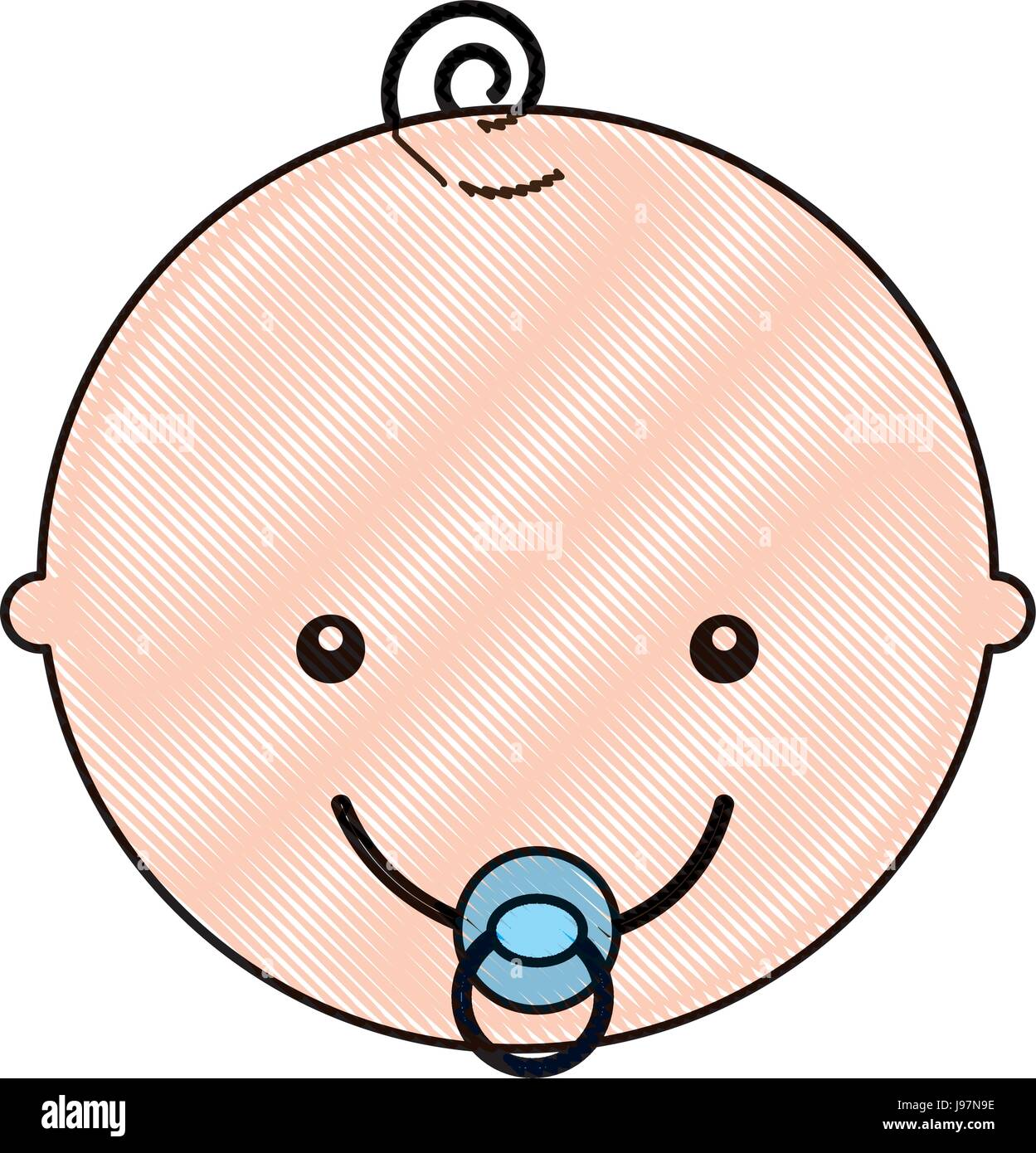 head cute baby icon Stock Vector Image & Art - Alamy