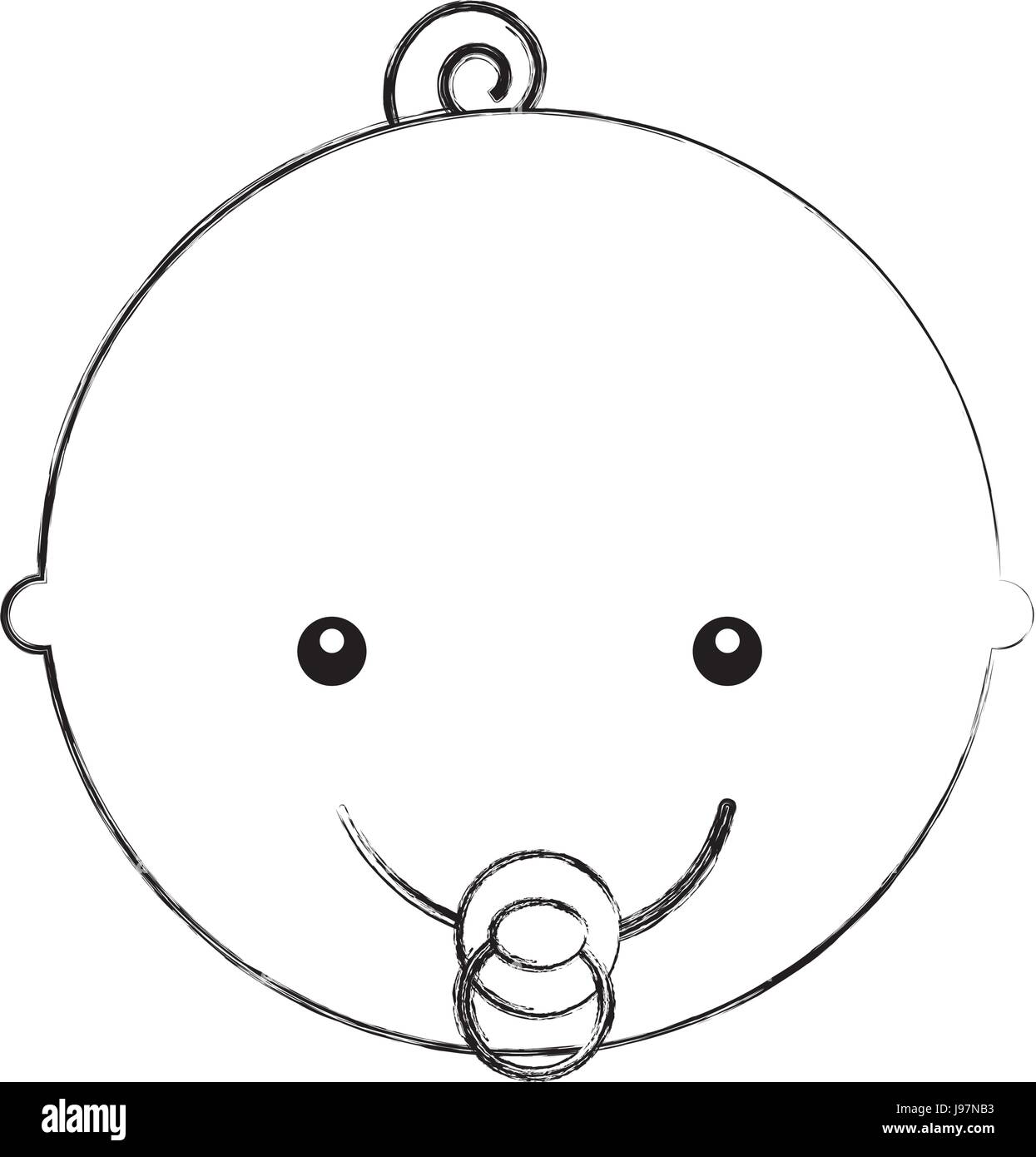 head cute baby icon Stock Vector Image & Art - Alamy