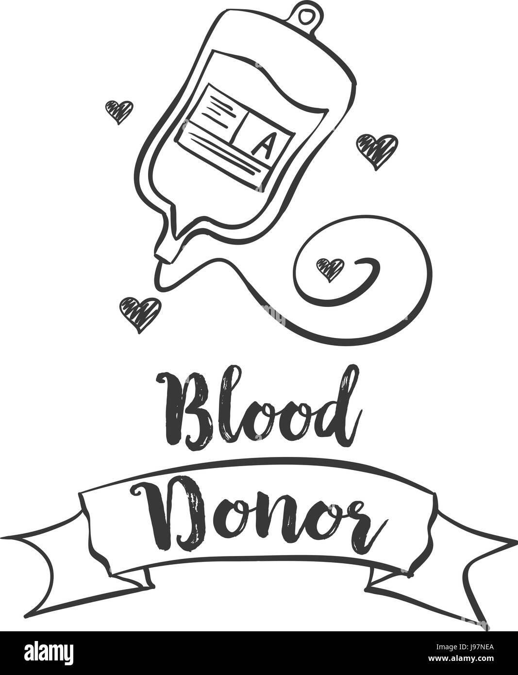 Blood donor day doodle hand draw style Stock Vector Image & Art - Alamy