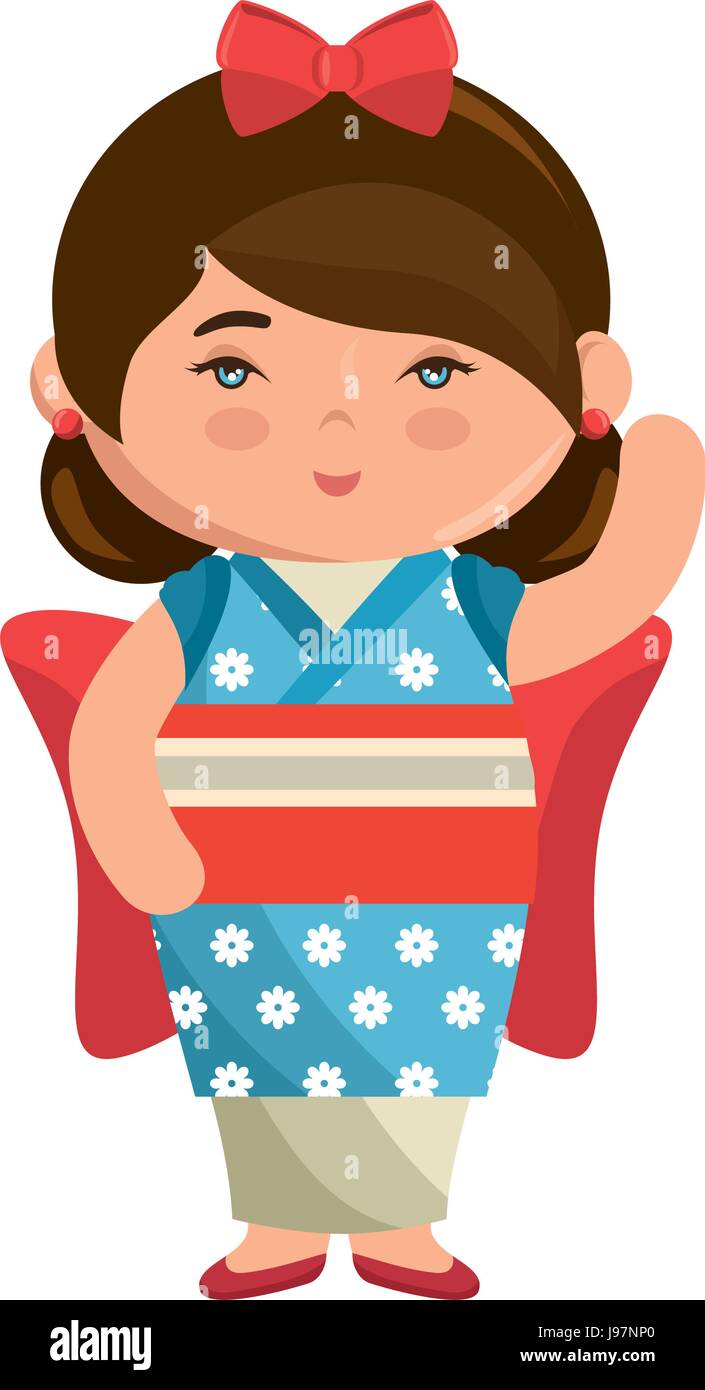 Cute japanese girl cartoon Stock Vector Image & Art - Alamy