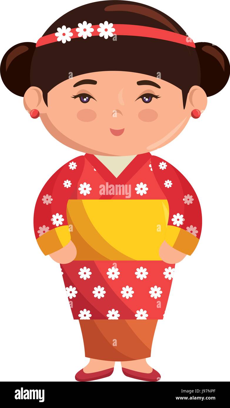 Cute japanese girl cartoon Stock Vector Image & Art - Alamy