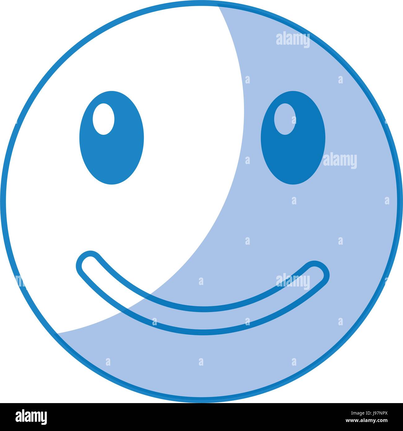 happy emoticon face kawaii style Stock Vector Image & Art - Alamy
