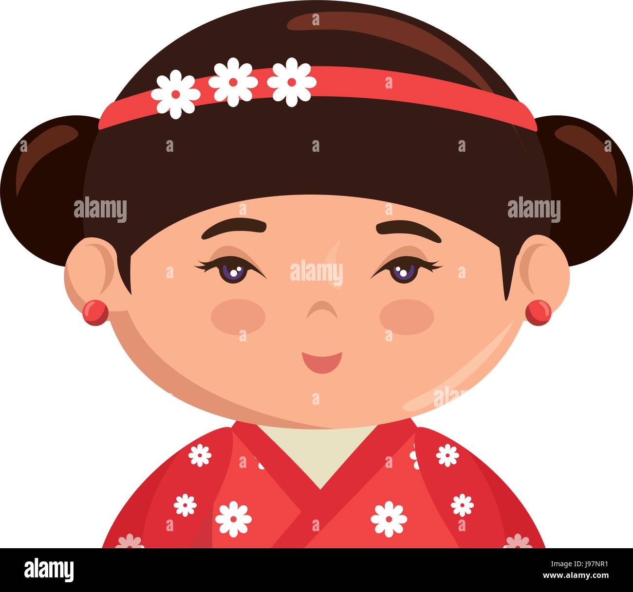 Cute japanese girl cartoon Stock Vector Image & Art - Alamy