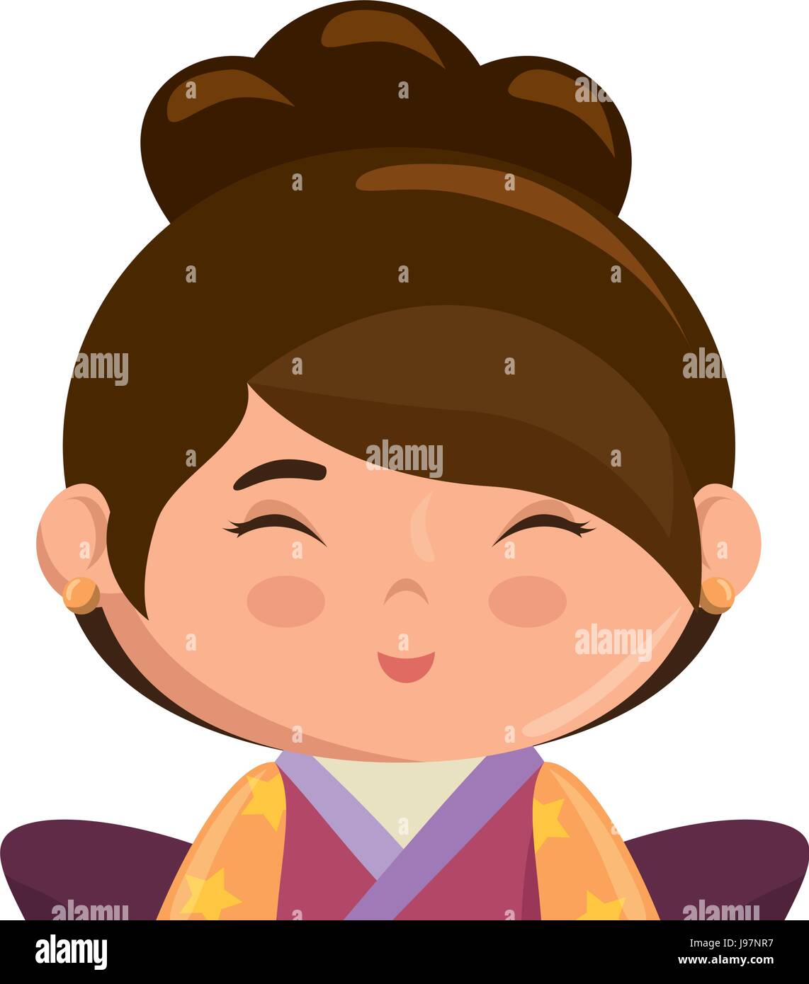 Cute japanese girl cartoon Stock Vector Image & Art - Alamy