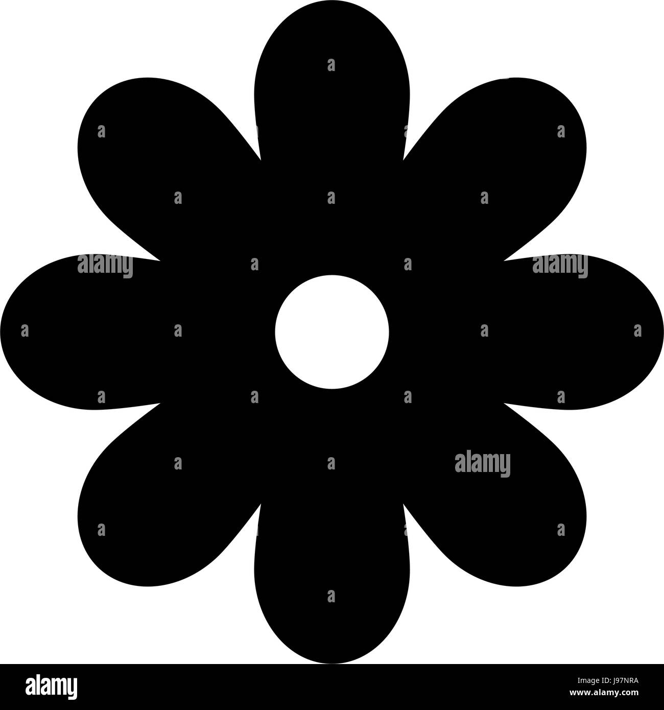 Black flower symbol hi-res stock photography and images - Alamy