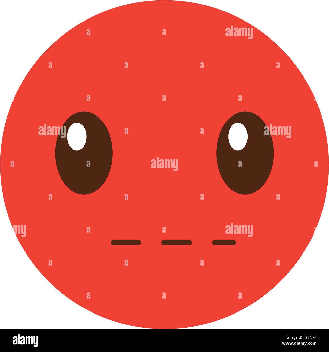 silent emoticon face kawaii style Stock Vector Image & Art - Alamy