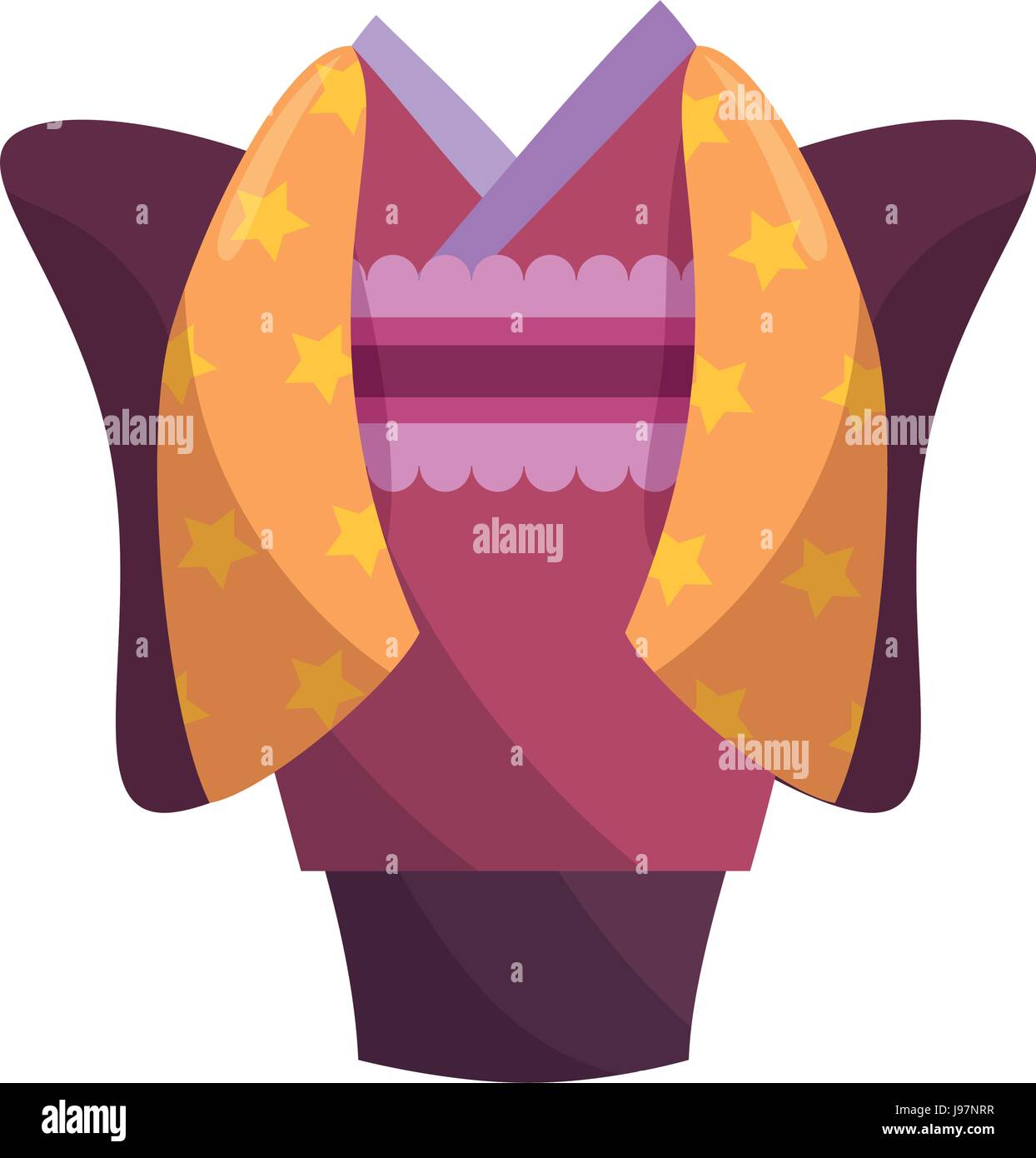 Japanese kimono dress cartoon Stock Vector Image & Art - Alamy