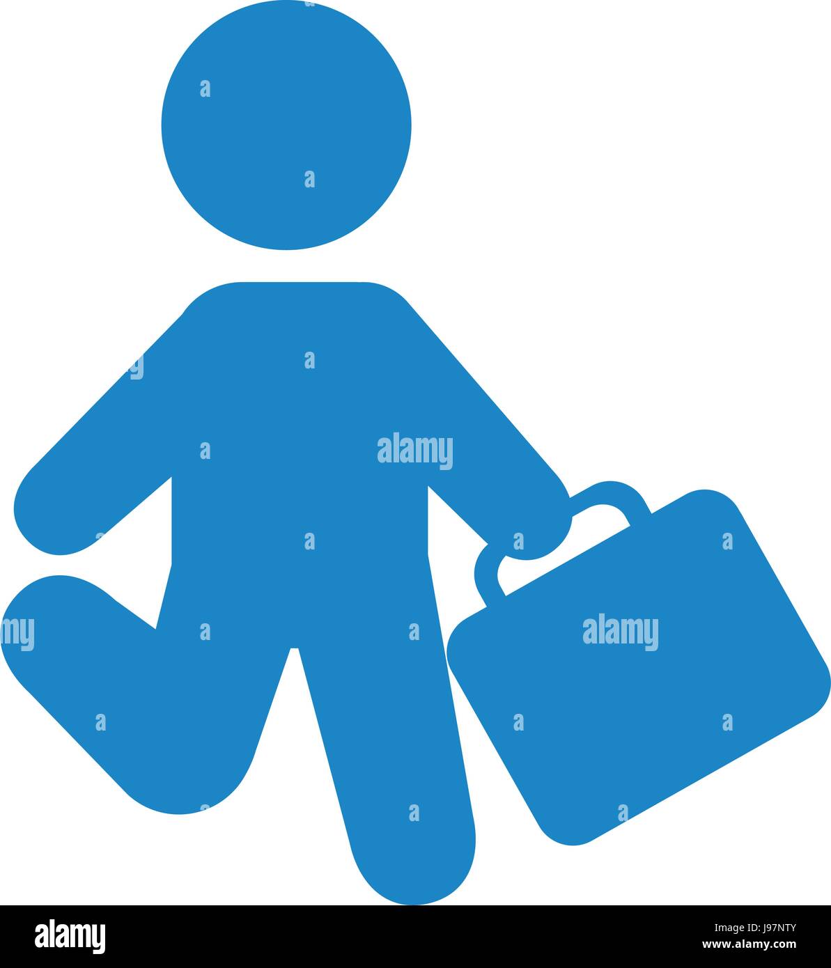 human figure with portfolio silhouette icon Stock Vector Image & Art ...