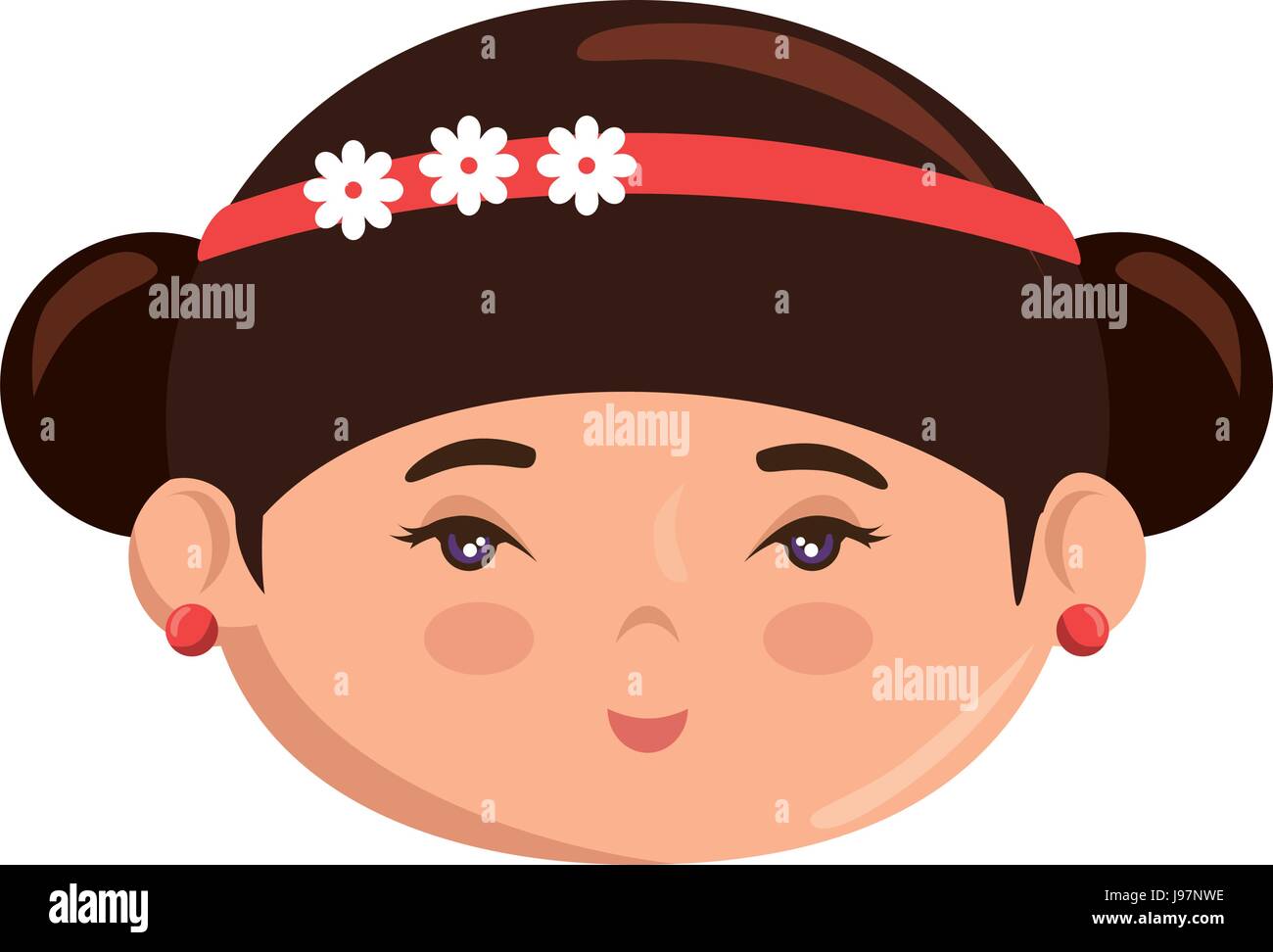 Cute japanese girl face cartoon Stock Vector Image & Art - Alamy