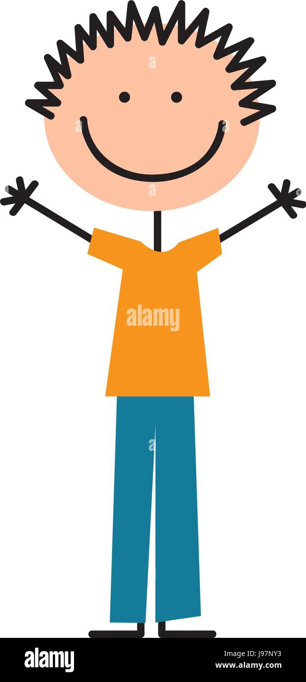 cute boy drawing icon Stock Vector Image & Art - Alamy