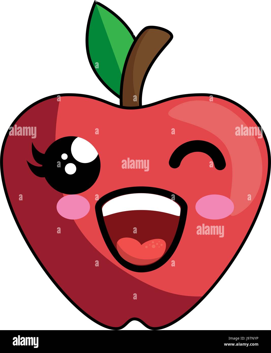 kawaii apple icon Stock Vector Image & Art - Alamy