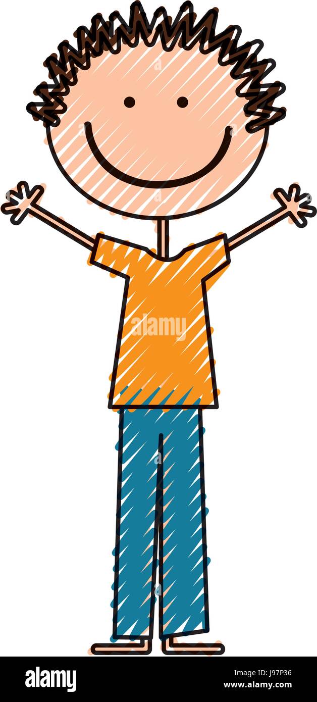 cute boy drawing icon Stock Vector Image & Art - Alamy
