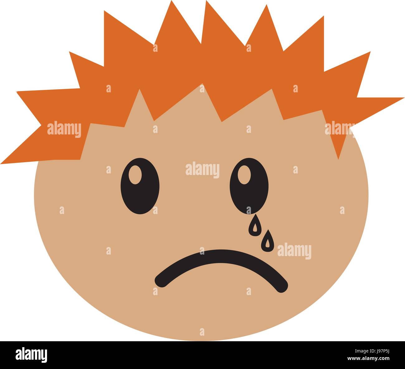 Teenager and crying and male Stock Vector Images - Alamy