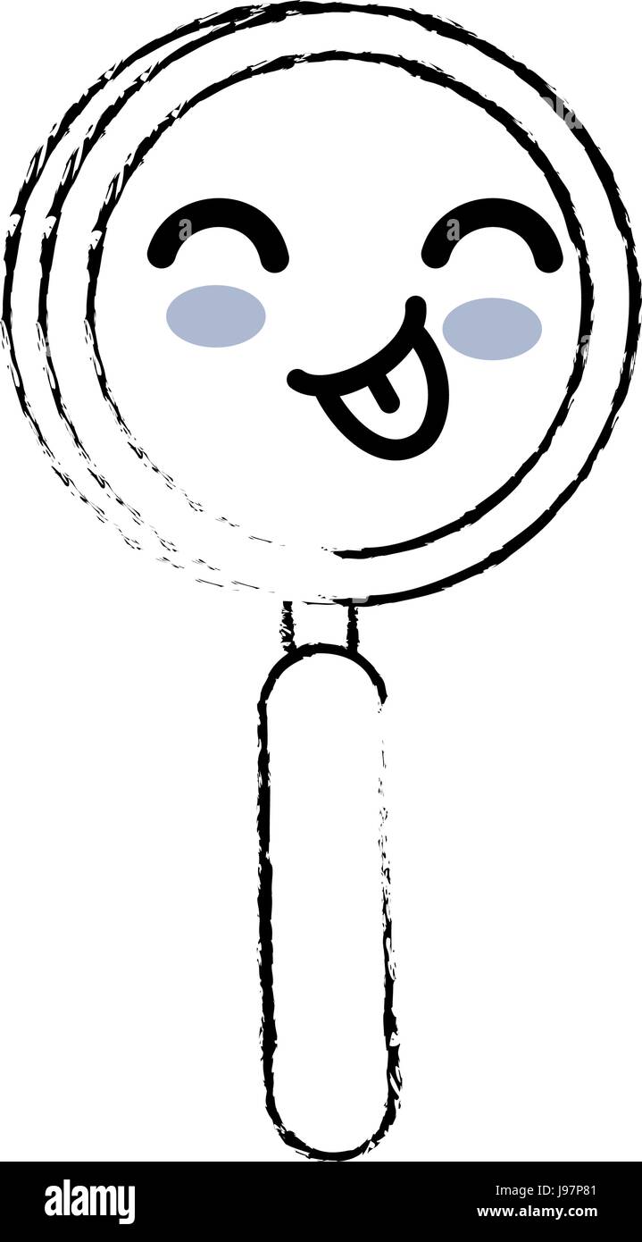 kawaii magnifying glass icon Stock Vector Image & Art - Alamy