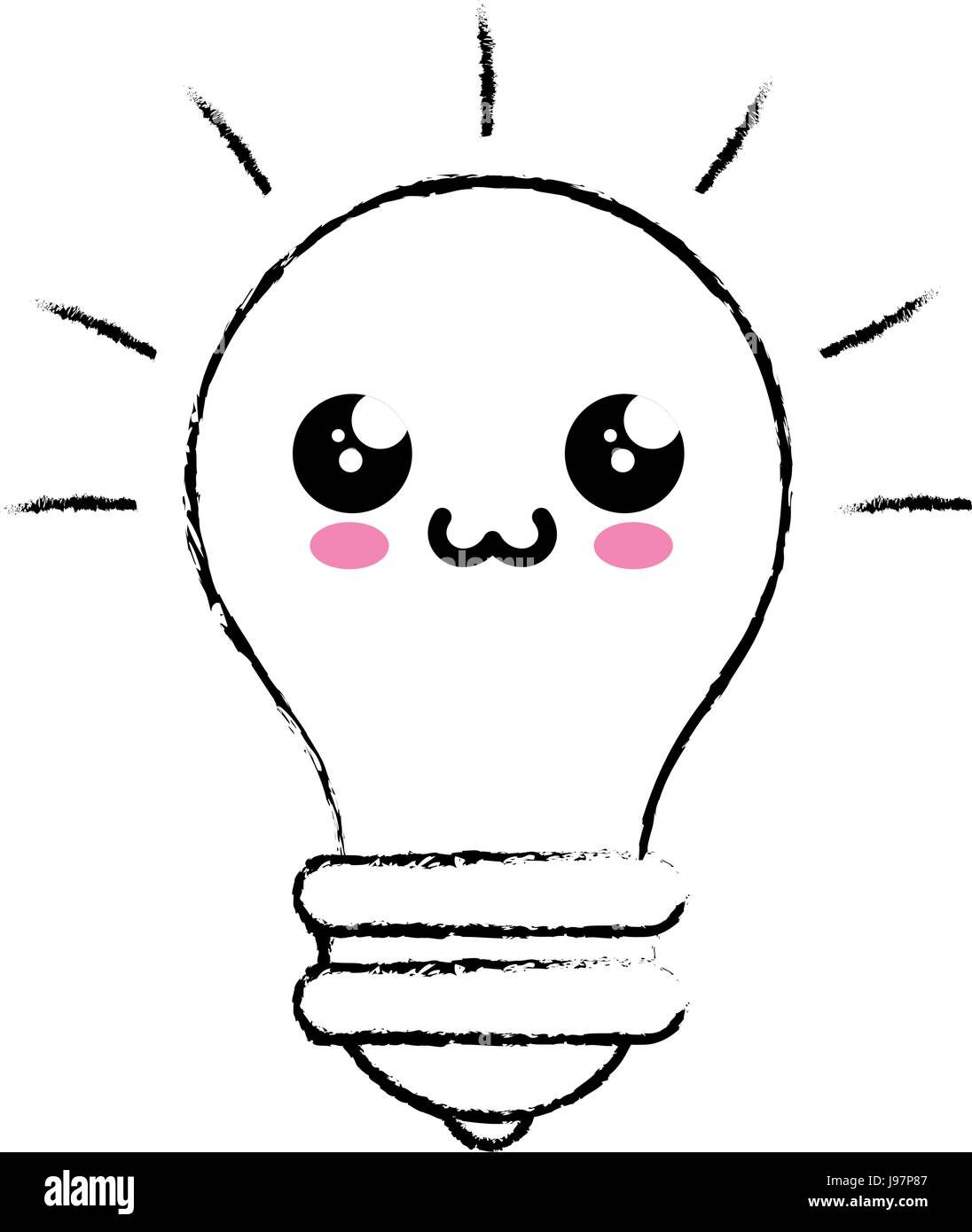 Kawaii cute happy bulb hi-res stock photography and images - Alamy