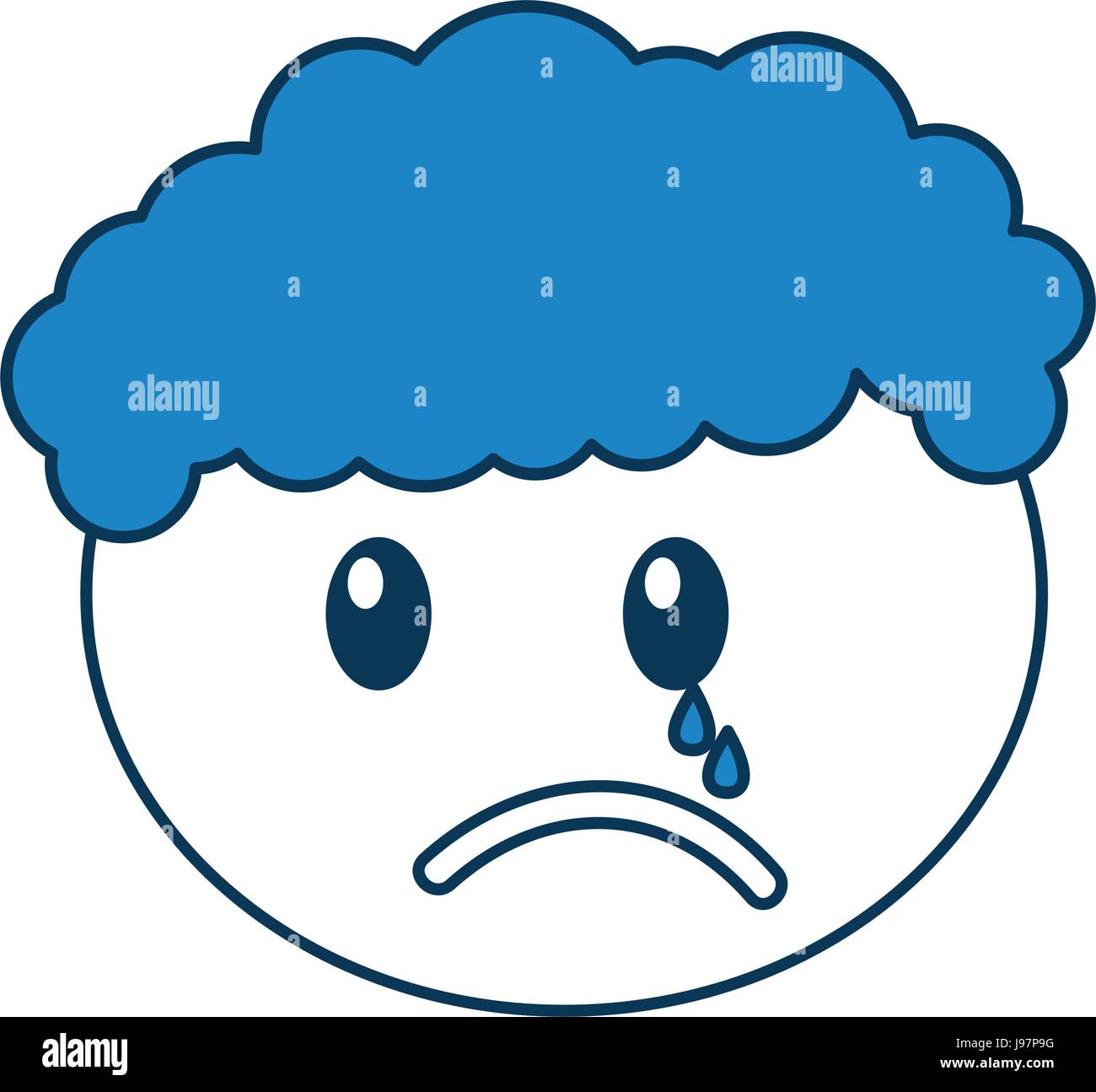 Attractive guy crying Stock Vector Images - Alamy