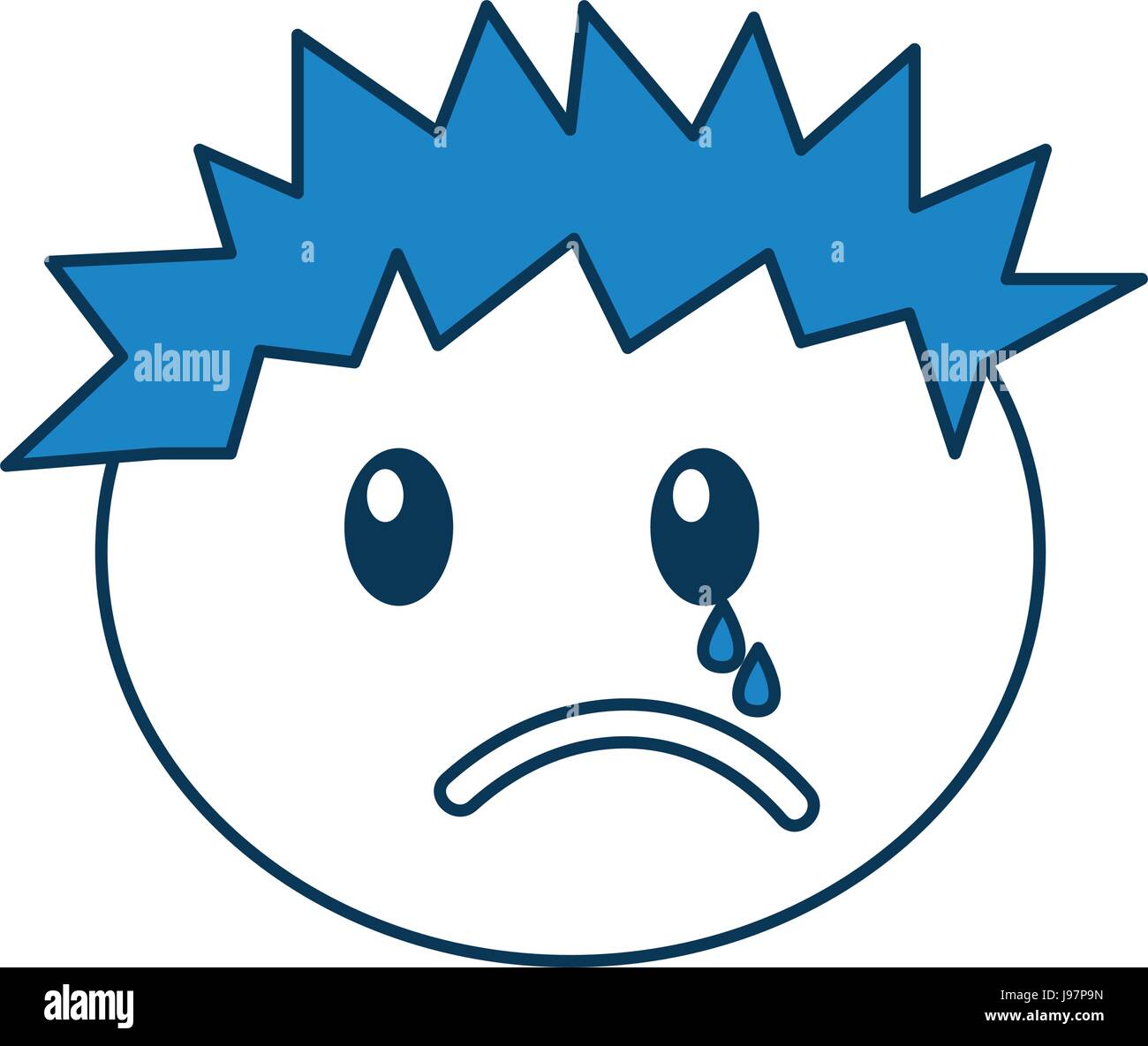 Teenager and crying and male Stock Vector Images - Alamy