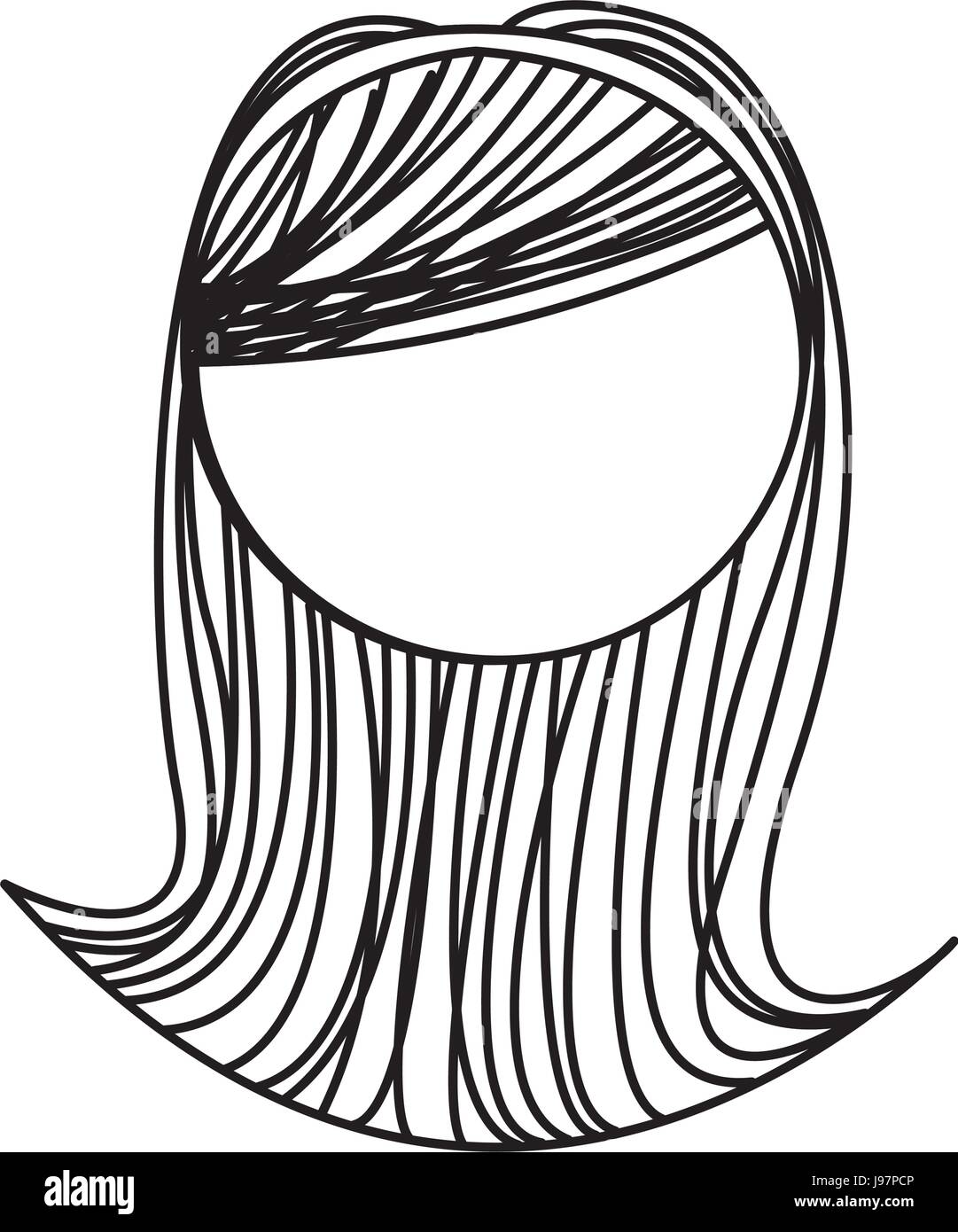 cute girl head drawing character Stock Vector Image & Art - Alamy