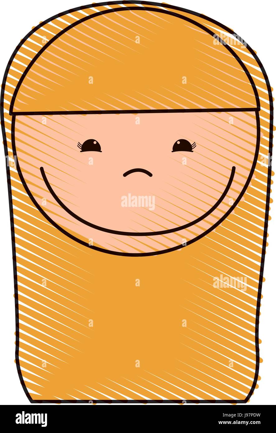 cute girl head drawing character Stock Vector Image & Art - Alamy