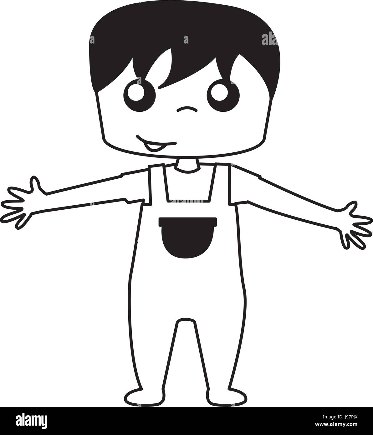 cute boy drawing icon Stock Vector Image & Art - Alamy