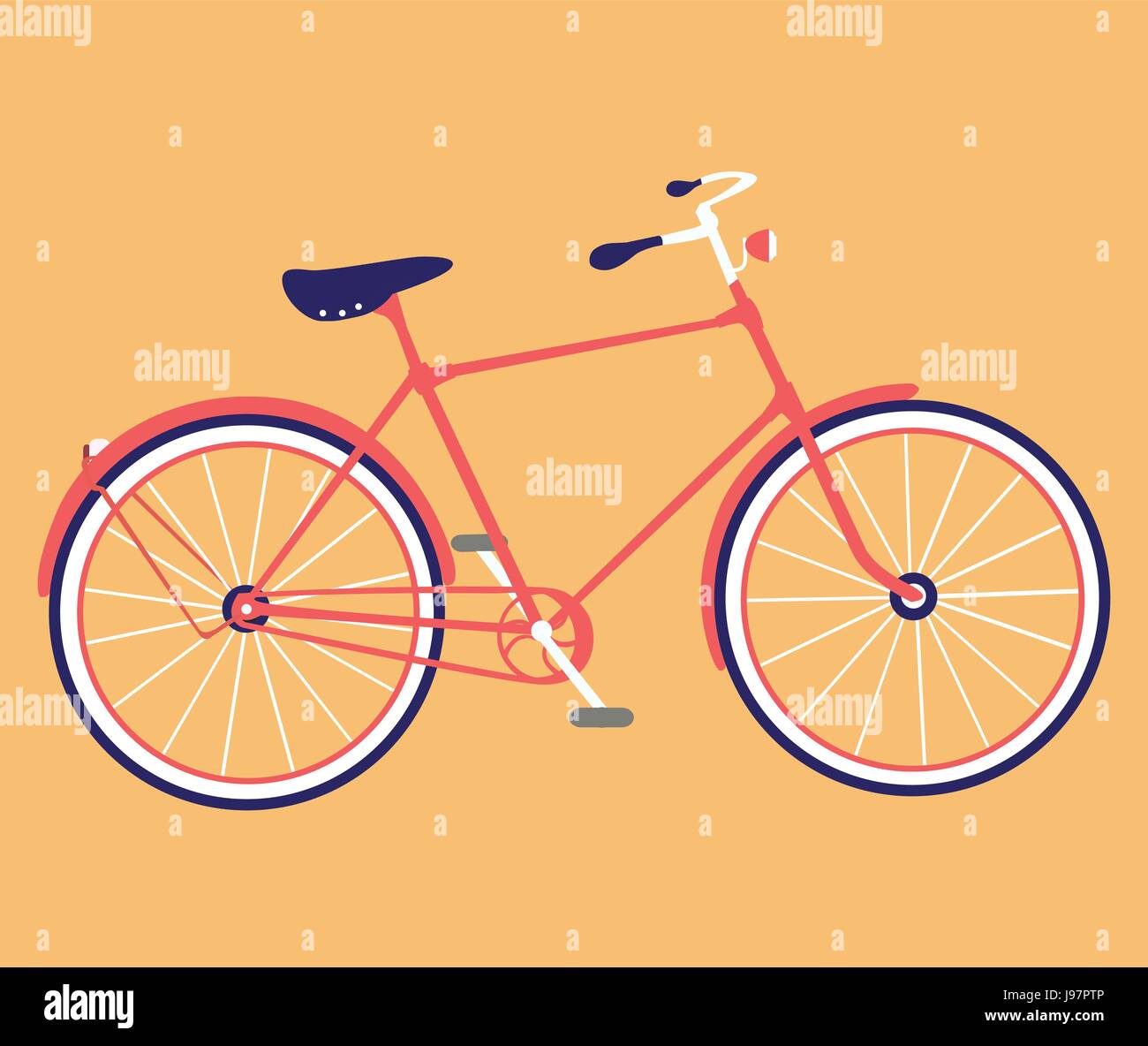 Flat design bike hi-res stock photography and images - Alamy