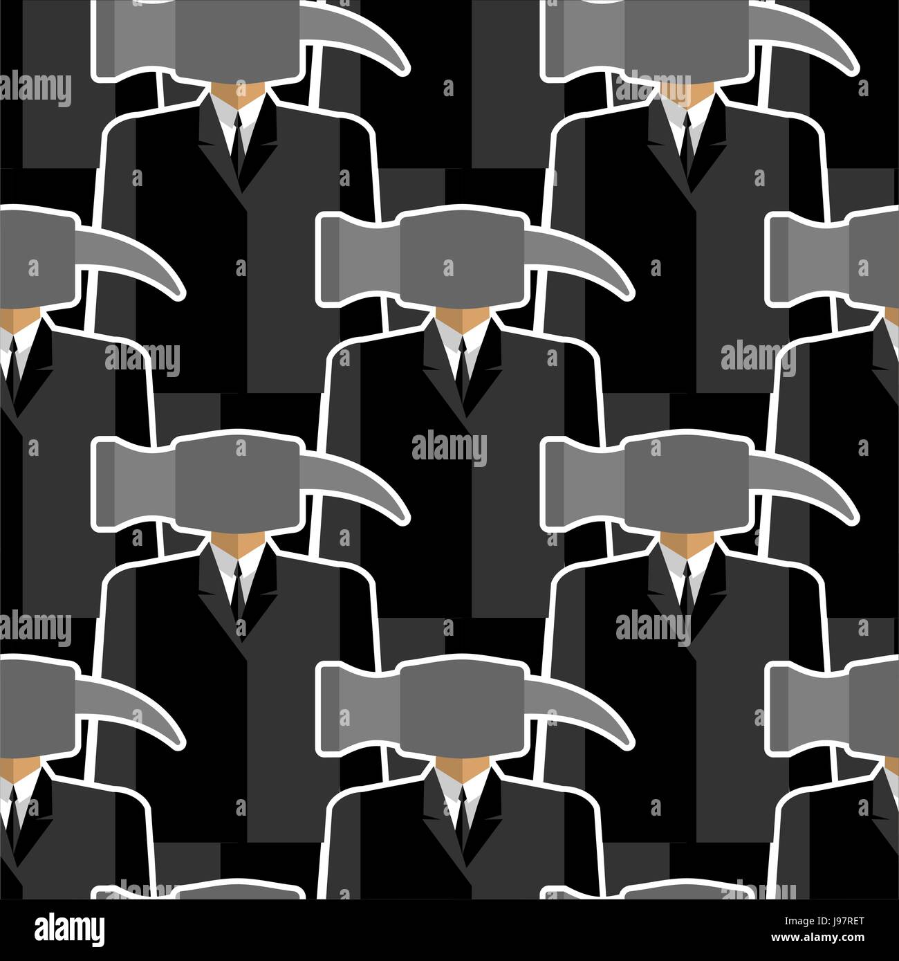 Office worker hammer seamless pattern. People-tools. Good working ...