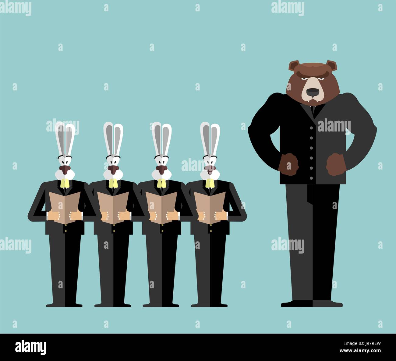 Bear leader background Stock Vector Images - Alamy