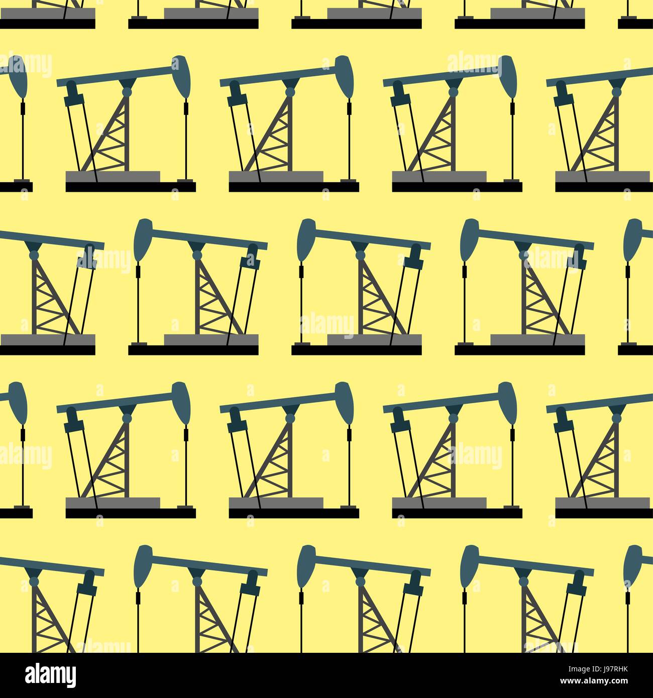 Oil rig seamless pattern. Oil pump pumps oil vector background Stock ...