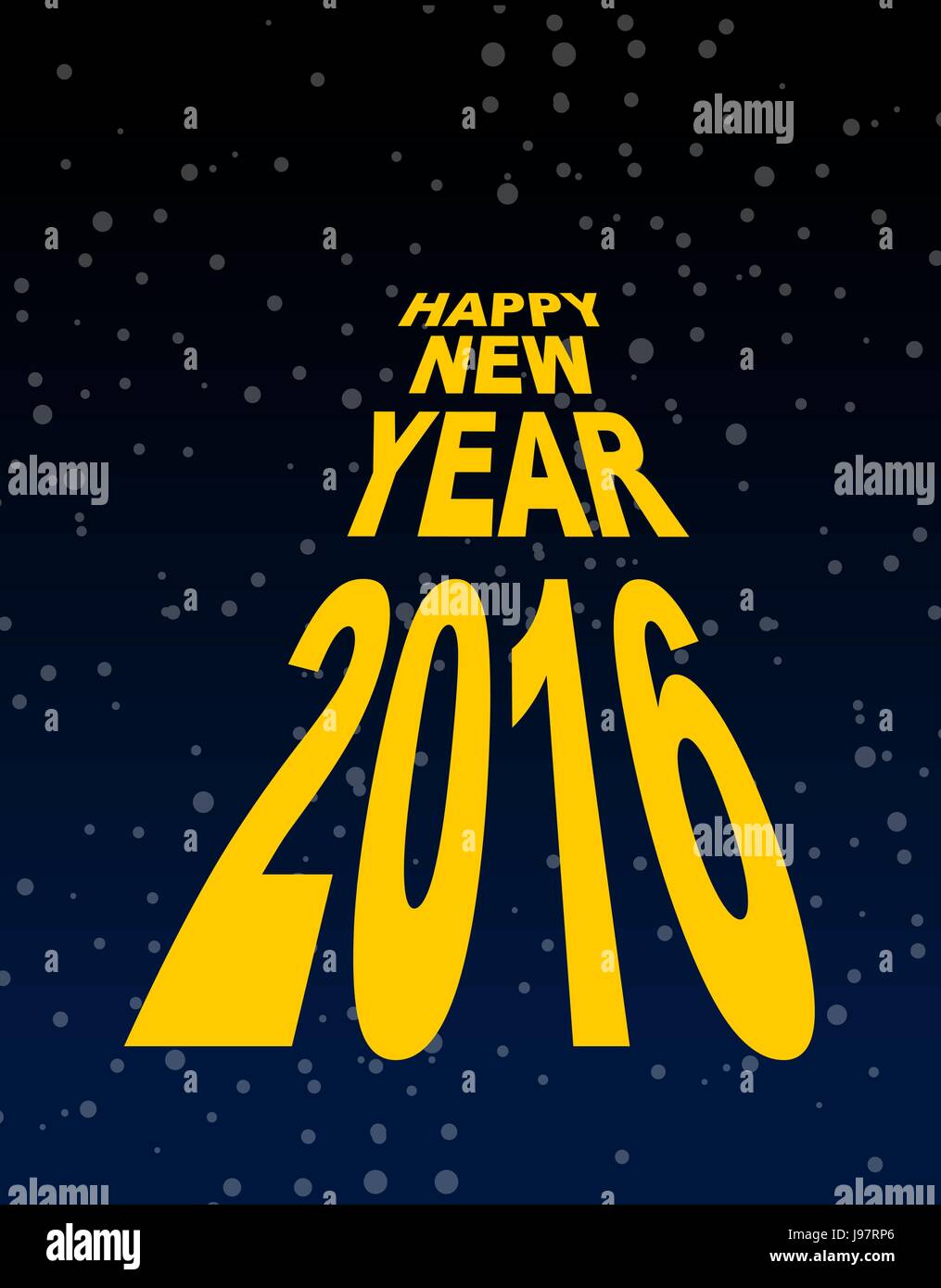 Happy new year amid the black sky. Dark space and stars. Text in ...
