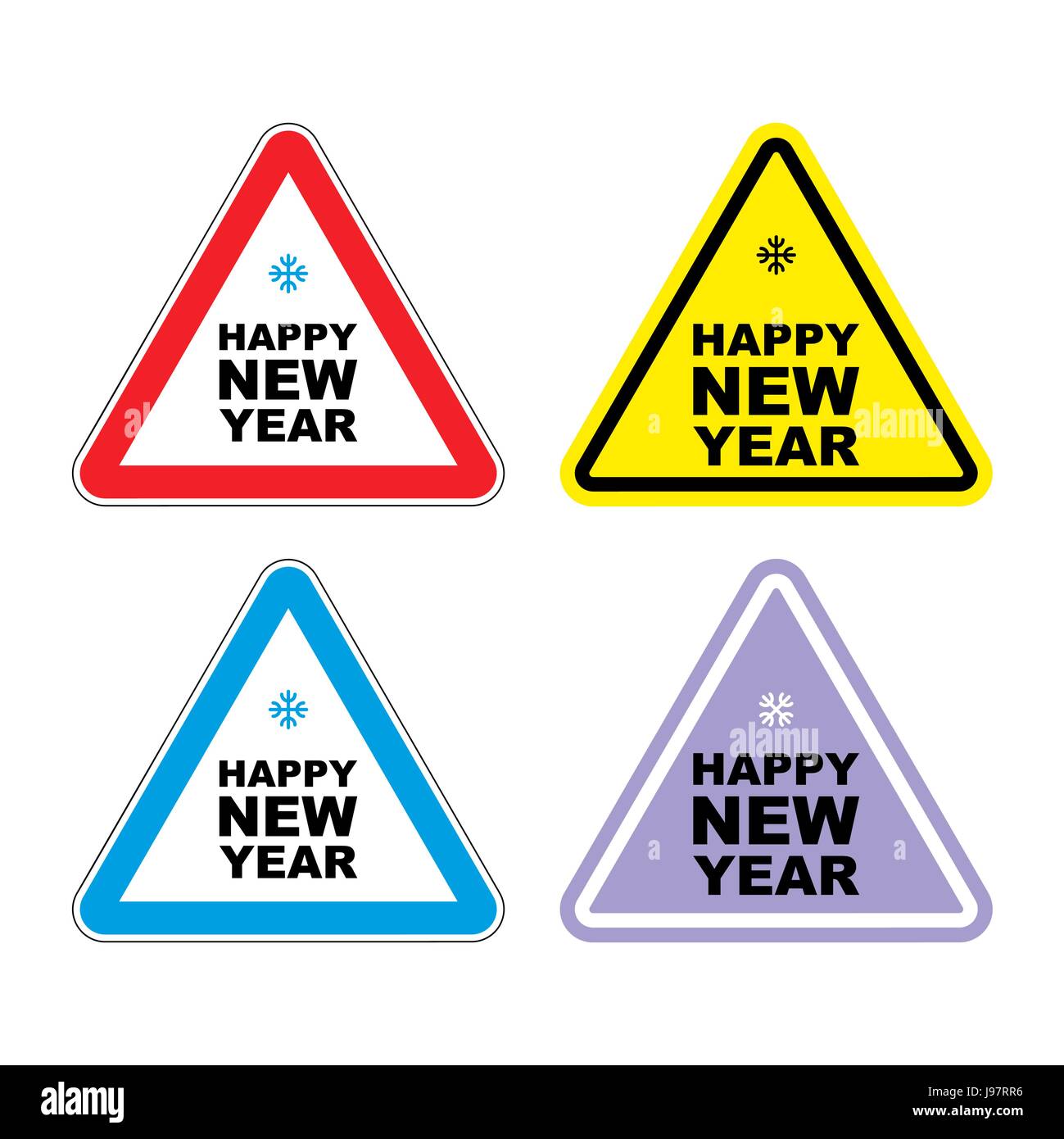 Happy new year road sign Stock Vector Images - Alamy