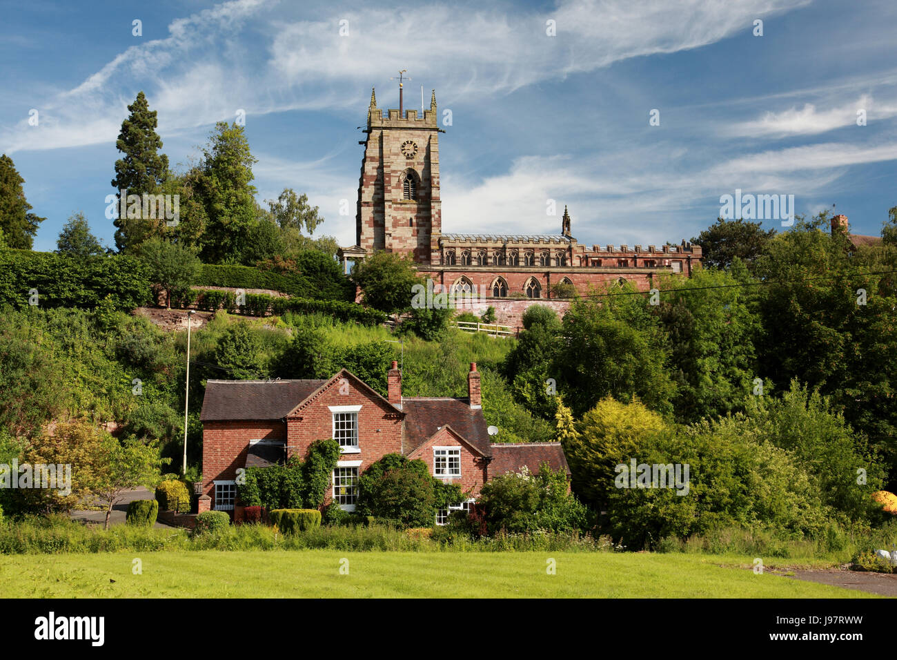 St Mary’s Church, Market Drayton, Shropshire, built, as was typical for ...