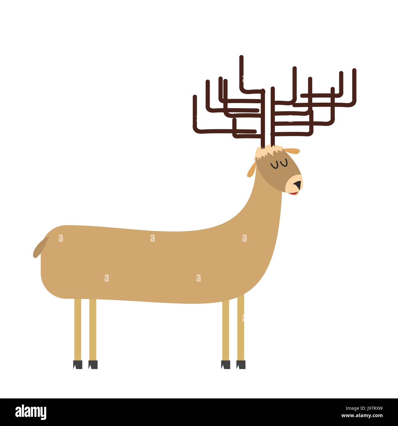 deer cartoon. Vector illustration Stock Vector Image & Art - Alamy