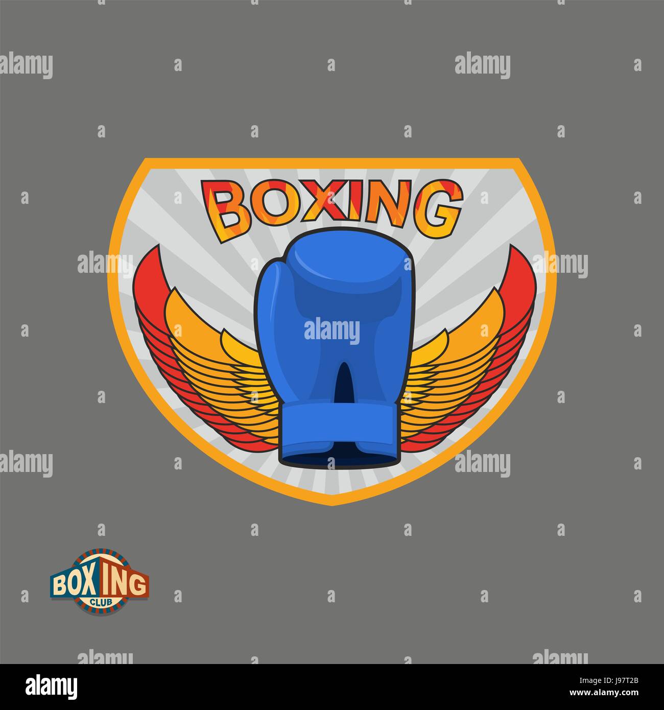 Boxing emblem. Logo boxing Club. Boxing gloves Stock Vector Image & Art ...