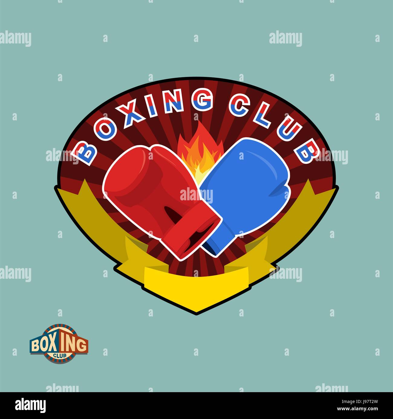 Boxing emblem. Logo boxing Club. Boxing gloves Stock Vector Image & Art ...